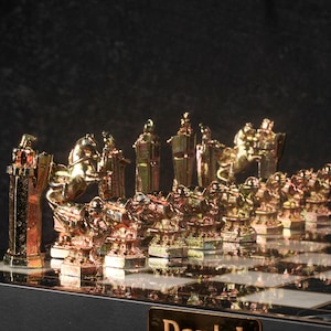 Metal Harr Pot Wizard Chess Set With Chessboard Personalized Name Plate ...
