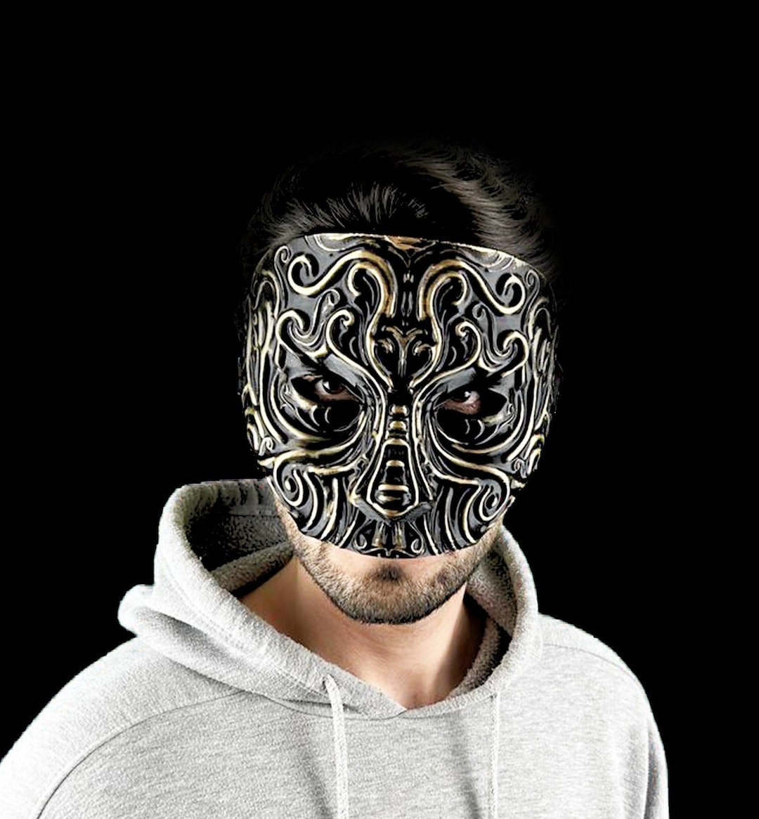 Embroidered Half Costume Prom Mask Embroidered Man Character Party and ...