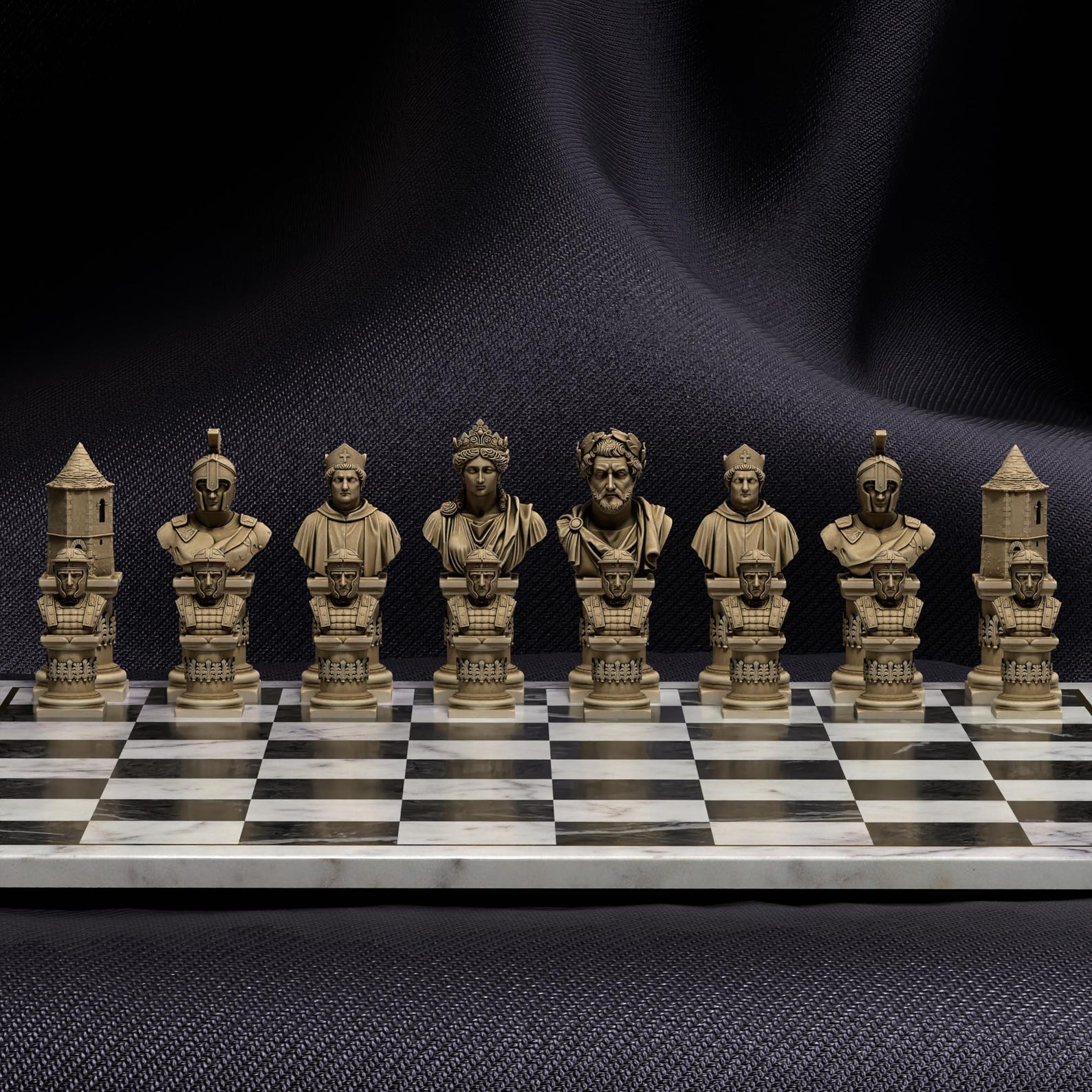 3D File Rome Myhthology Figure Chess Set, Fan Art STL File (digital ...