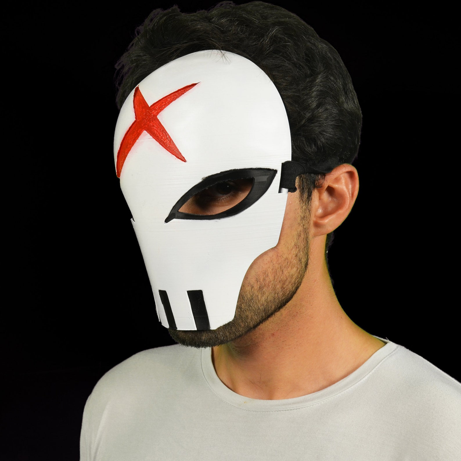 Red X Hood Full Face Costume Mask Superhero Costume Mask - Etsy