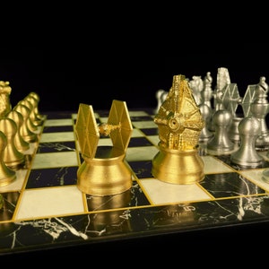 Unique Space Chess Set With Chest Chessboard Perfect Gift for Sci-fi ...