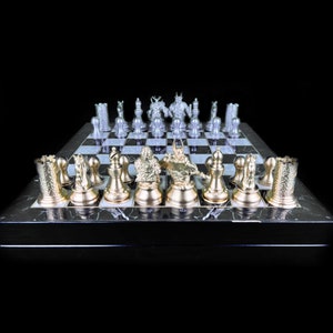 Viking Warrior Chess Set With Chessboard Scandinavian Figure Chess Set ...
