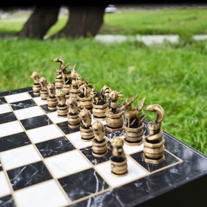 Pokemon Metal Chess Set With Chessboard - Personalized Name Plate ...