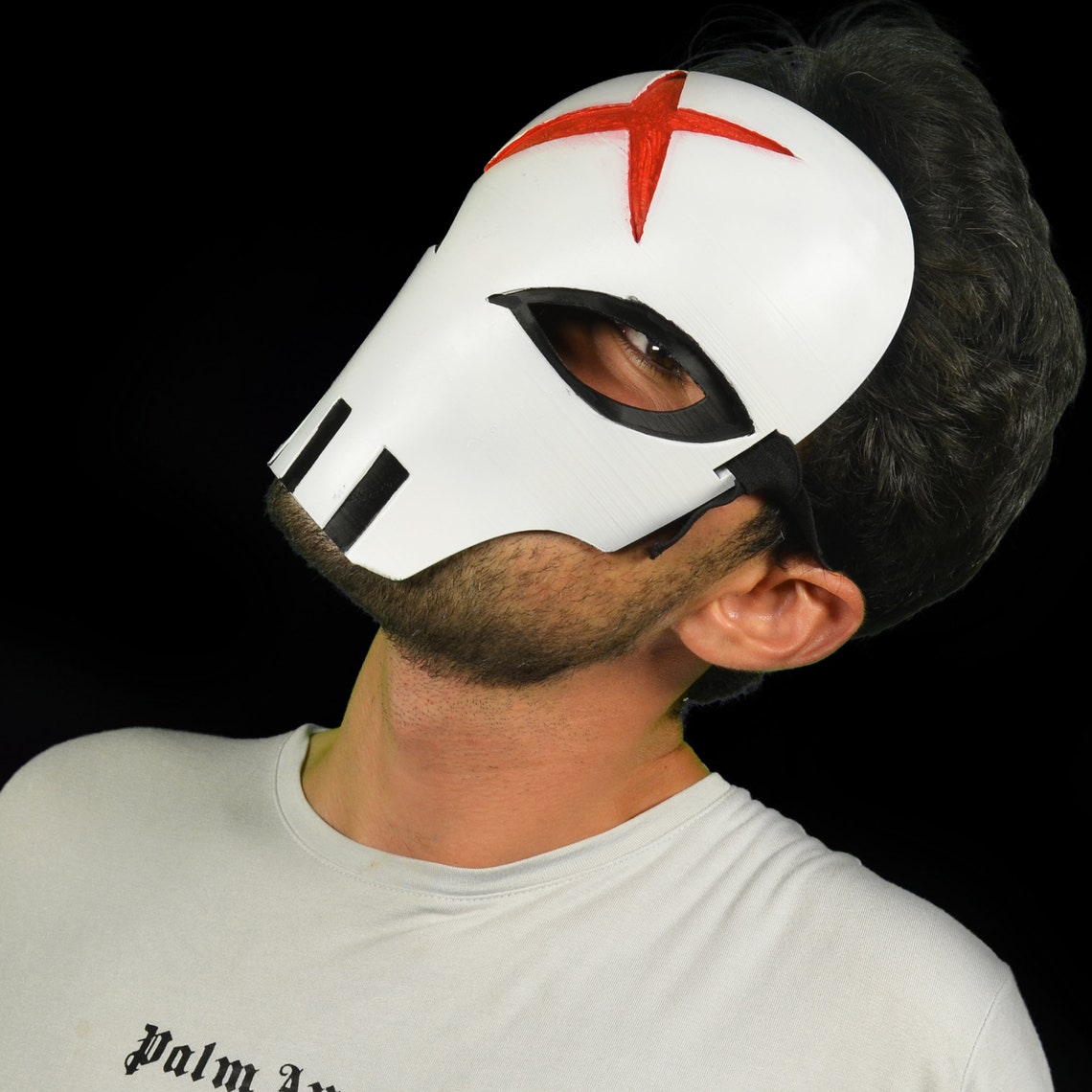 Red X Hood Full Face Costume Mask Superhero Costume Mask - Etsy