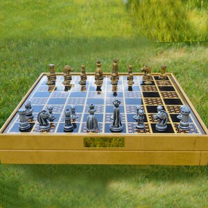 Premium Hand Crafted Chess Set With Chessboard - Personalized Name ...