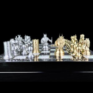 Viking Warrior Chess Set With Chessboard Scandinavian Figure Chess Set ...