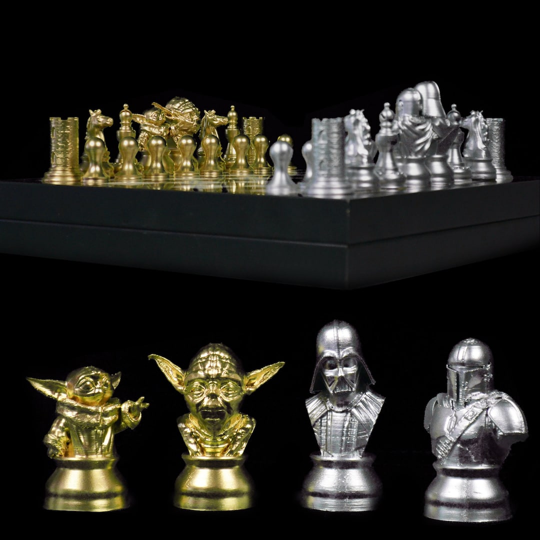 Star Wars Chess Set: Darth Vader, Yoda, and More - Etsy