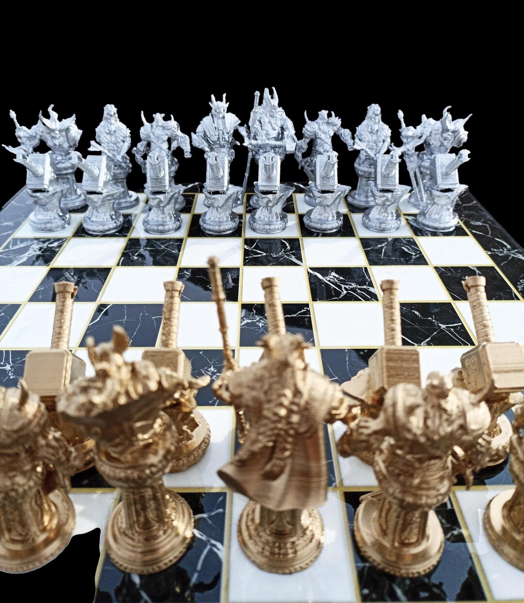 Viking Chess Set With Chessboardwarrior Chess Setscandinavian Chess Set ...
