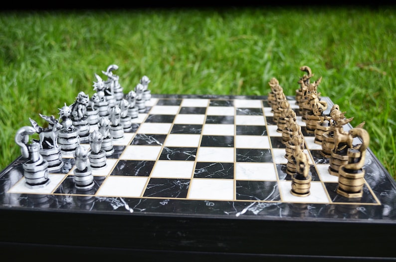 Pokemon Metal Chess Set With Chessboard - Personalized Name Plate ...