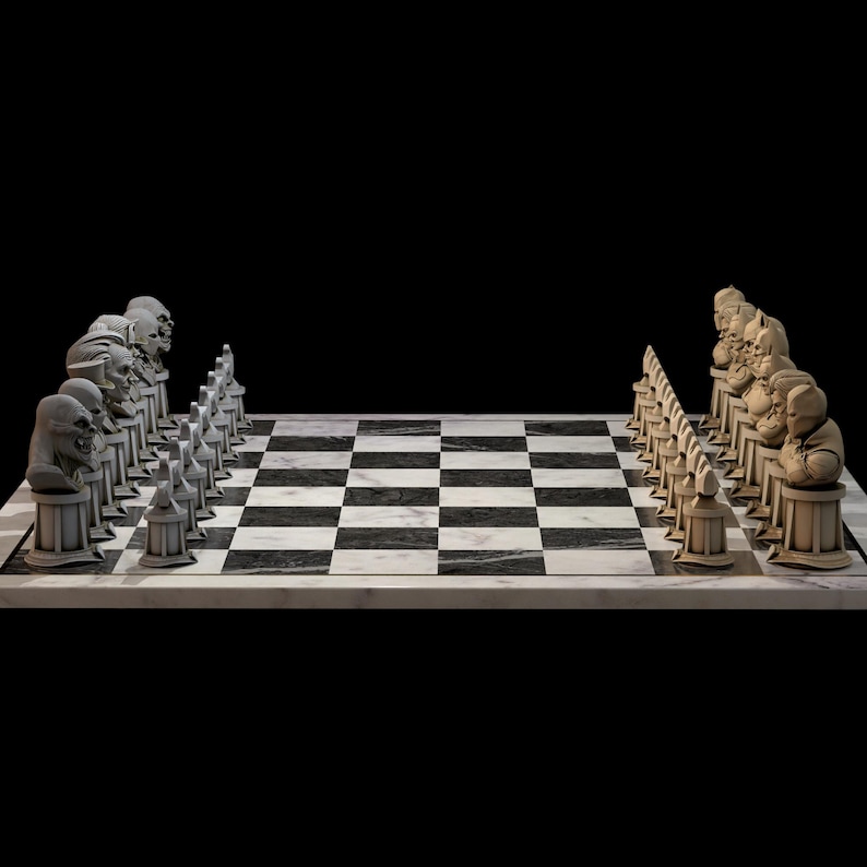 3D Bat VS Joker Figure Chess Set, Fan Art STL File (digital Download ...
