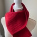 Handmade Red Knit Scarf in Pure Wool - Etsy