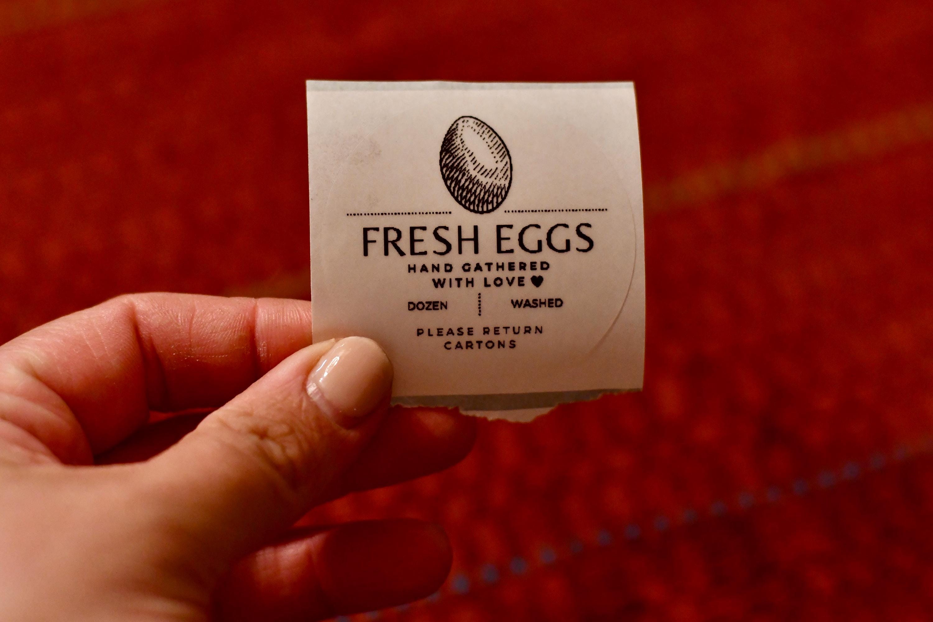 Egg Carton Labels, Farm Fresh Eggs, Vintage Style Chicken Eggs for Sale ...