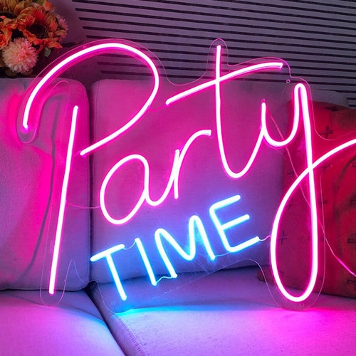 Let's Party Neon Sign Custom Wedding Party Art Decor - Etsy