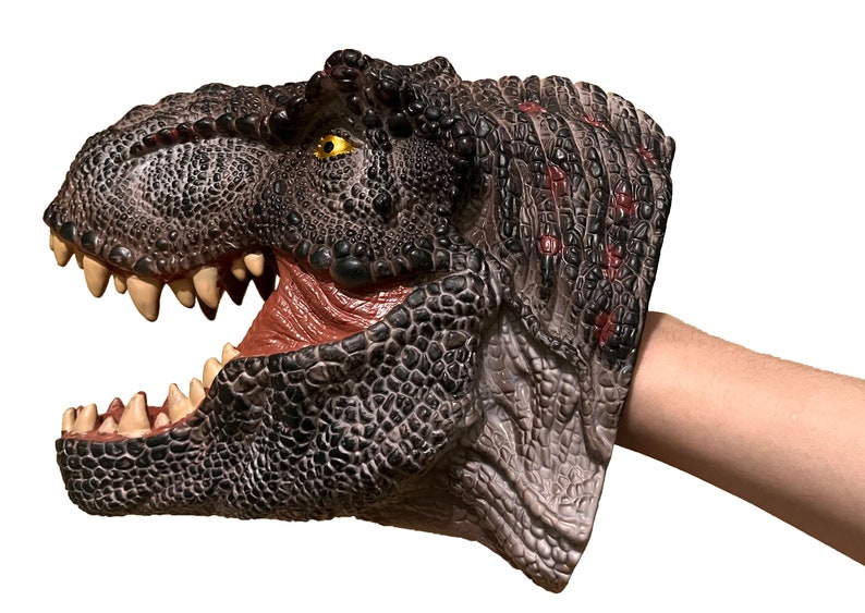 T-rex Dinosaur Hand Puppet Realistic Details Jurassic Dino New Year ...