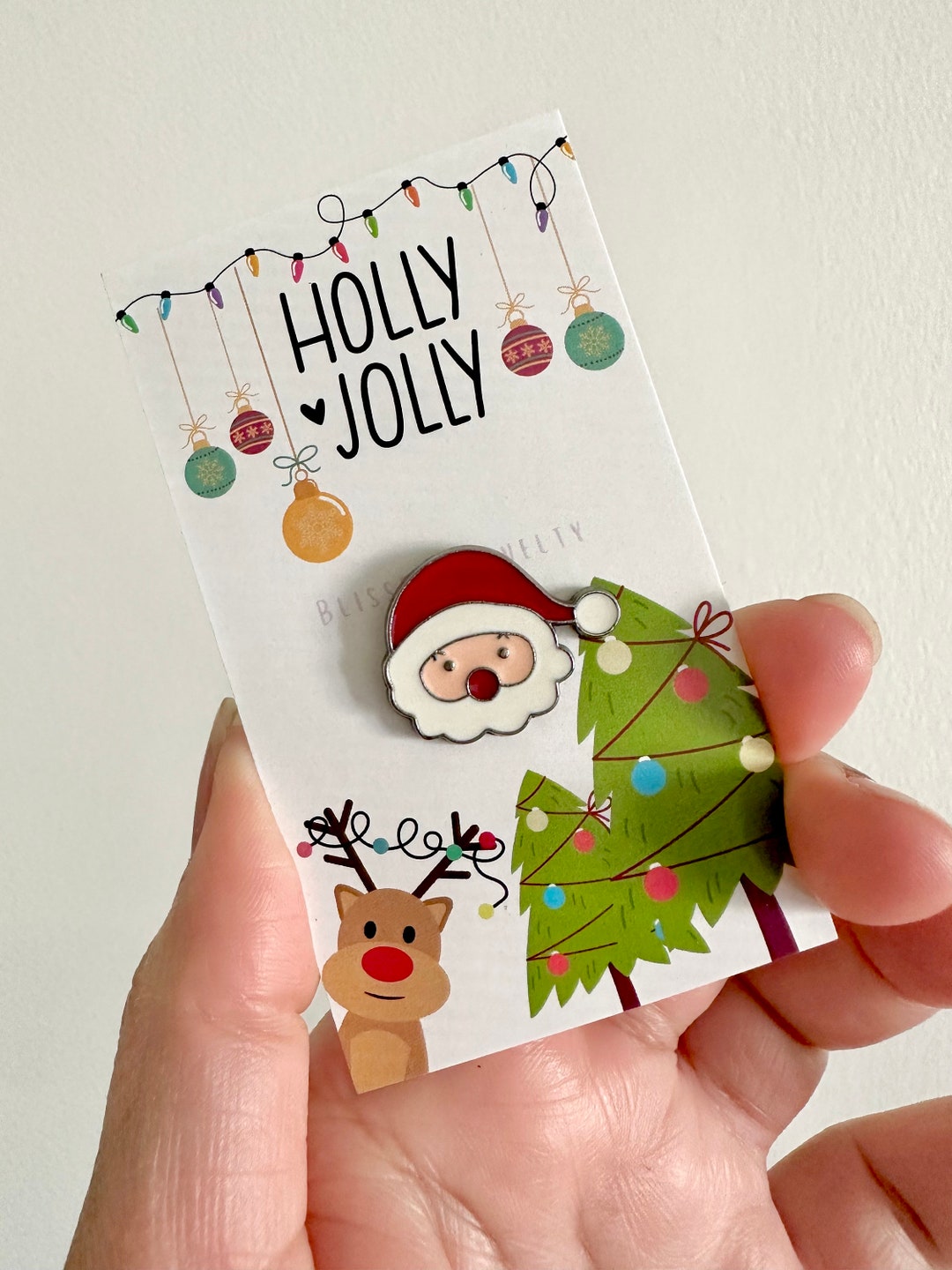Santa Enamel Pin Christmas Pin Christmas Brooch Stockings Fillers Gifts ...