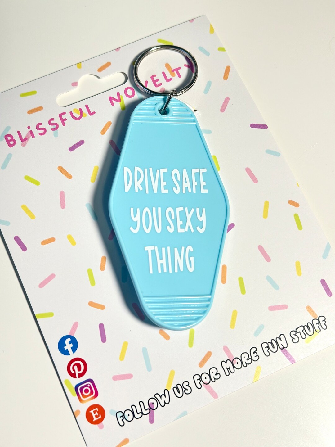 Drive Safe Motel Key Chain. Christmas Gifts for Him. Stockings - Etsy