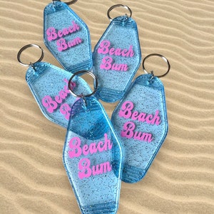 Beach Bum Motel Keychain, Vacation Keychain Accessory, Summer Vibes ...