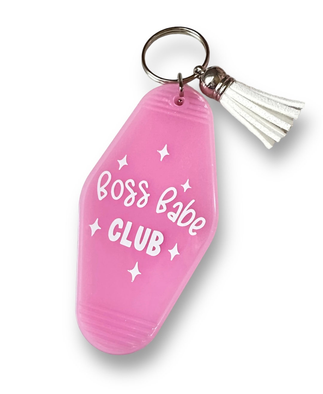 Boss Babe Club Motel Key Chain, Girl Boss Keychain, Fun Accessories ...