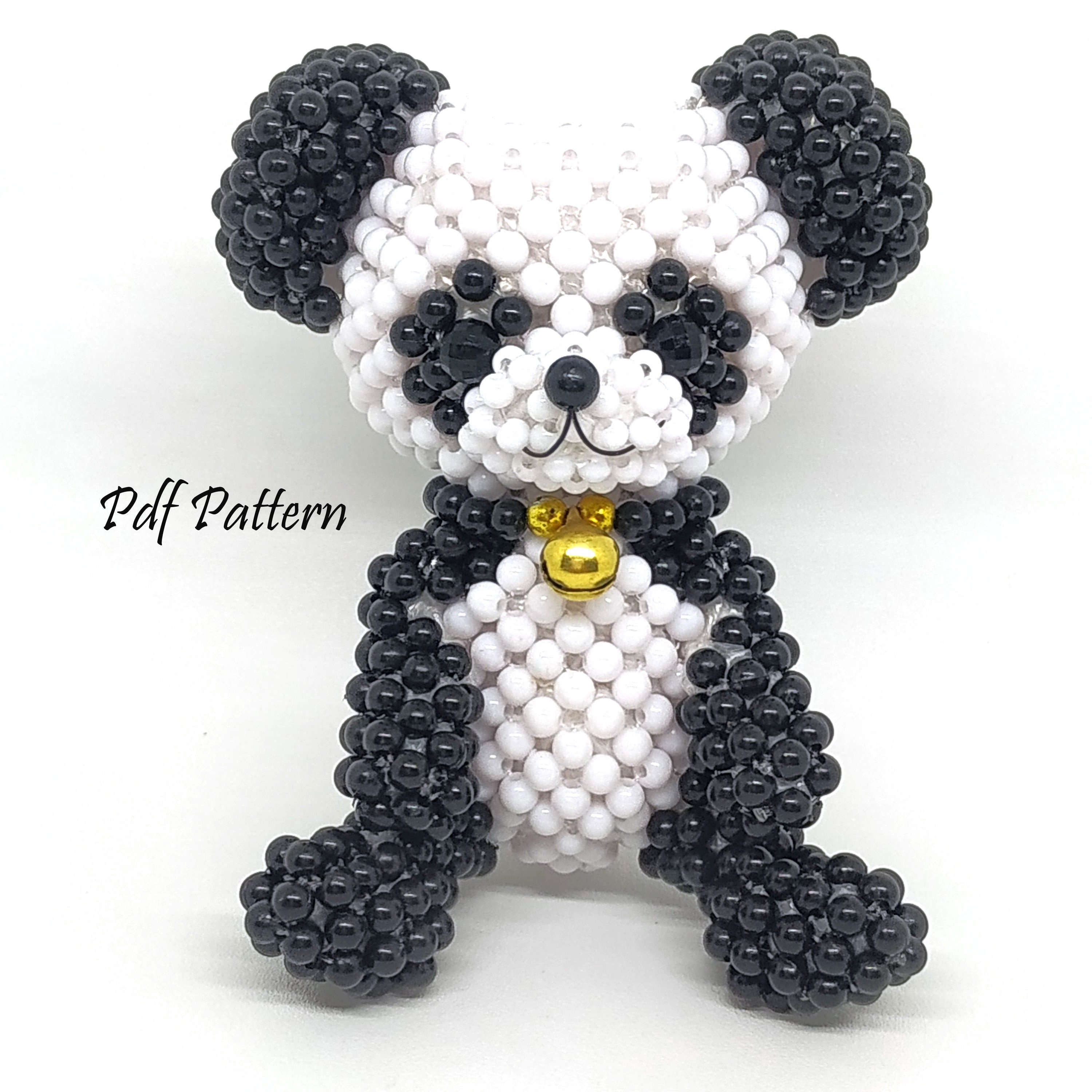 Beading Tutorial Pattern: Teddy Bear Panda - Etsy