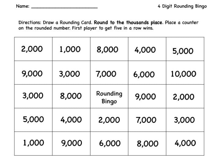 3rd Grade Rounding Bundle - Etsy