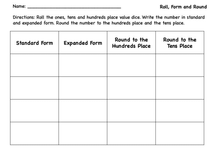 3rd Grade Rounding Bundle - Etsy