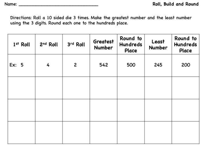3rd Grade Rounding Bundle - Etsy