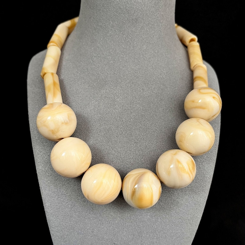 Big Bead Necklace - Etsy