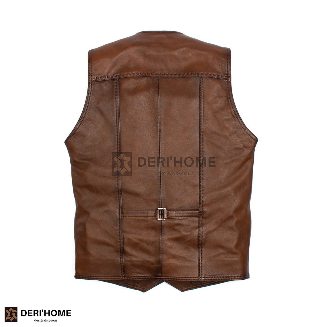 Brown Leather Vest, Lamb Leather Vest, Dark Brown Leather Vest Men ...