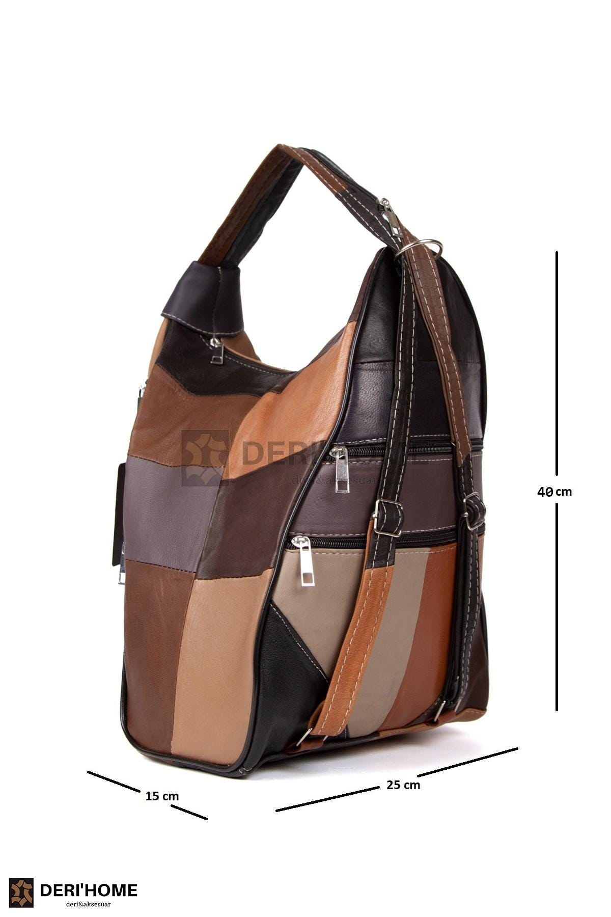Multi Pocket Leather Backpack, Convertible Backpack, Personalized ...