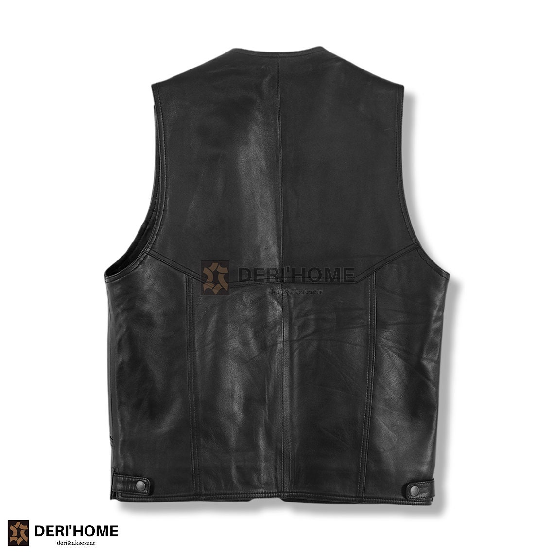 Mens Brown Leather Vest, Lamb Leather Vest, Black Leather Vest ...