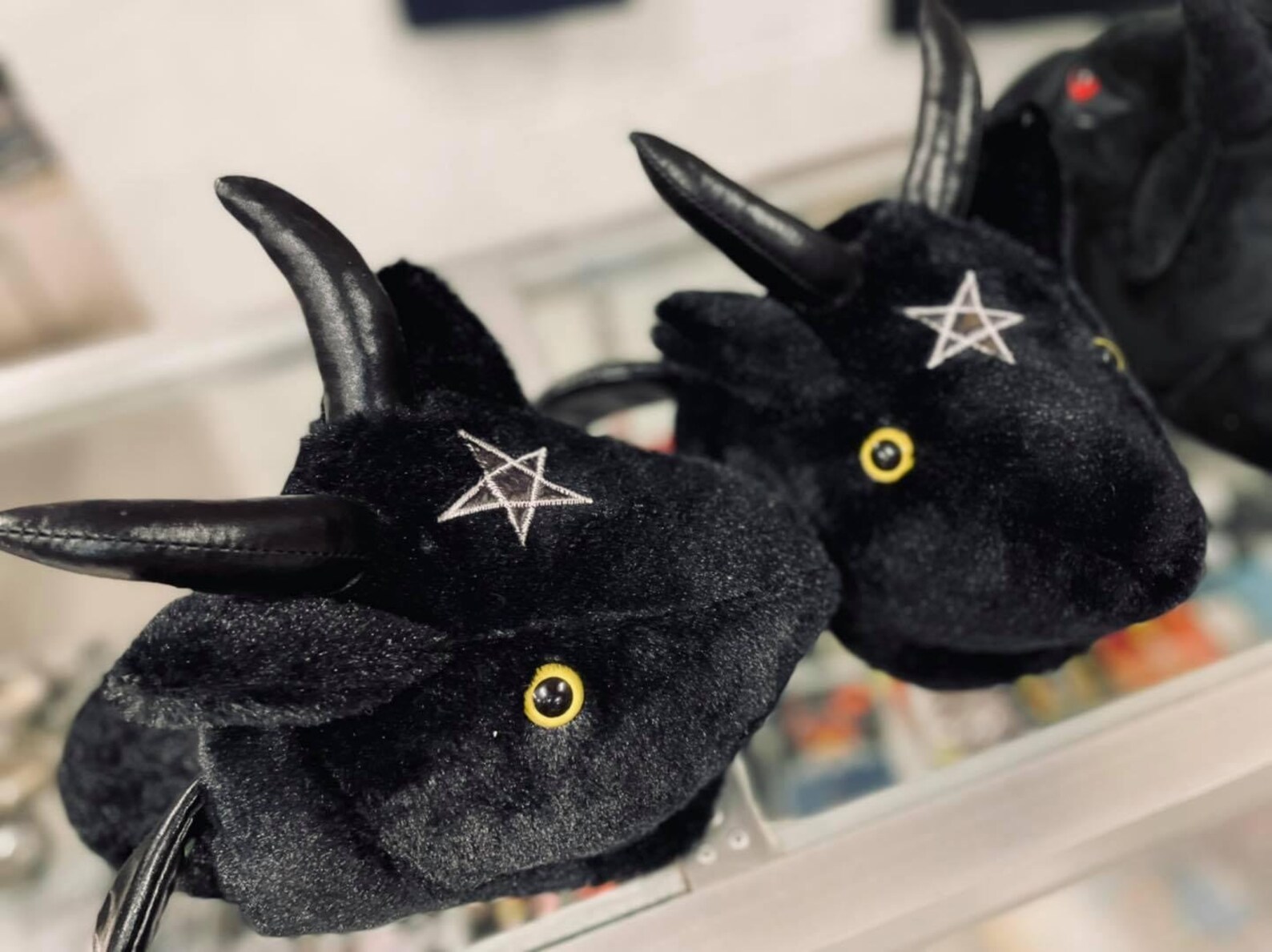 Baphomet Baphy Plush Slippers - Etsy UK