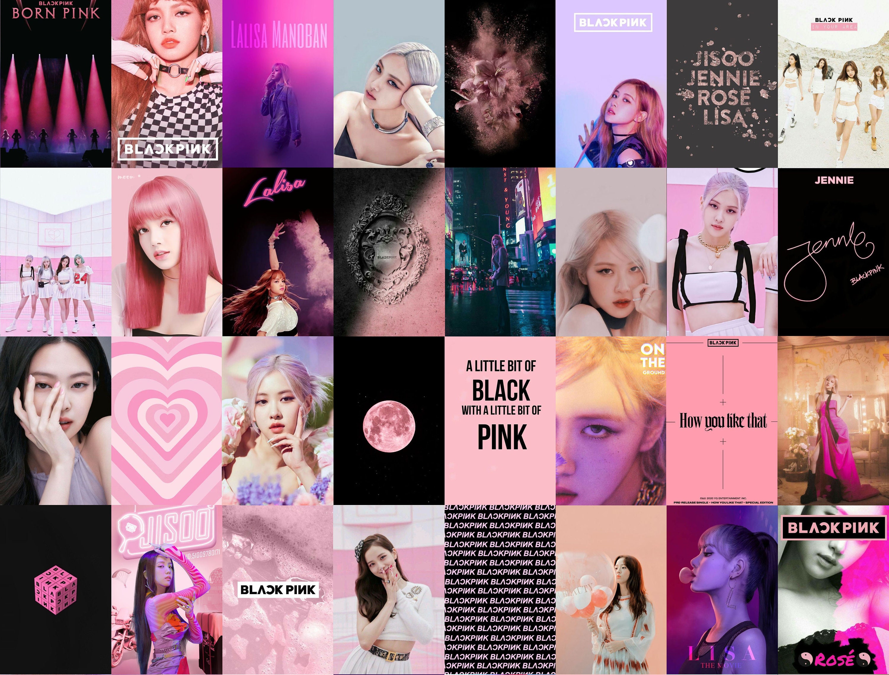 Blackpink Collage Kit 120 Pcs Kpop Wall Collage Kit Etsy Australia