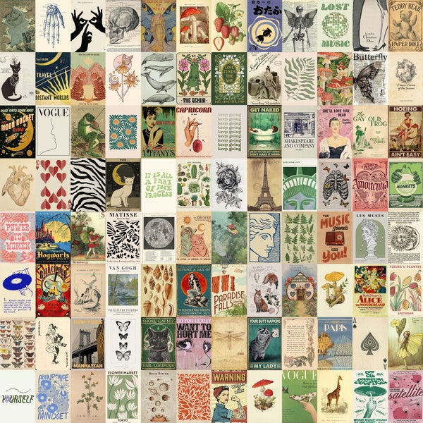 Retro Wall Collage Kit - Etsy