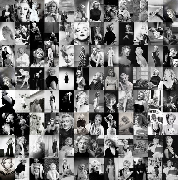 Marilyn Monroe Collage Black And White