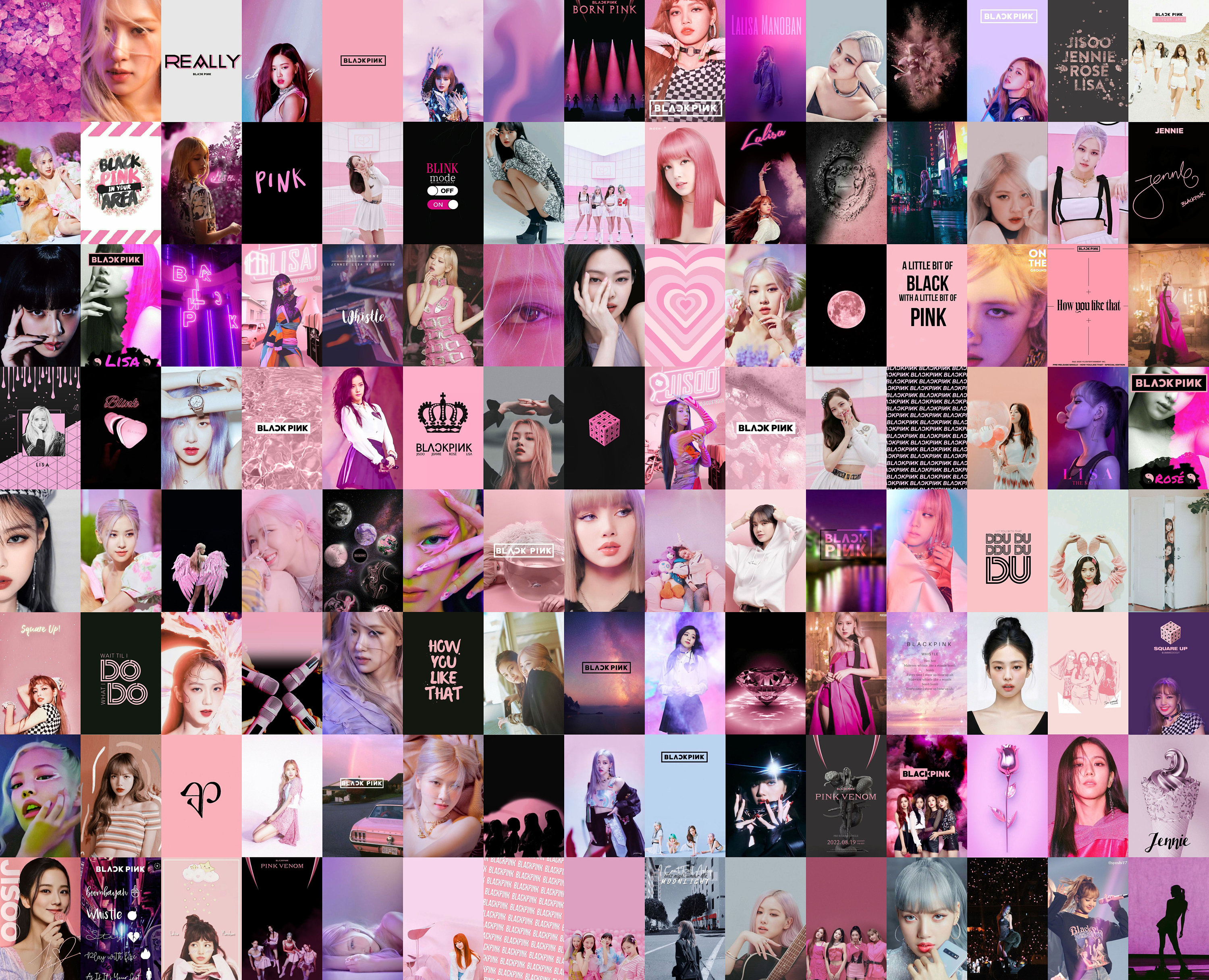 Blackpink Collage Kit 120 Pcs Kpop Wall Collage Kit Blackpink Collage