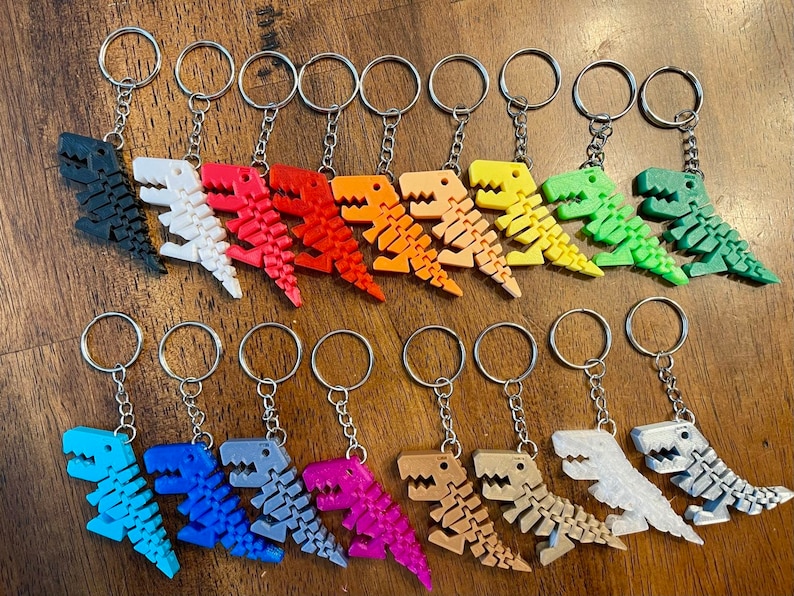 Flexi-rex Dinosaur Keychain - Etsy