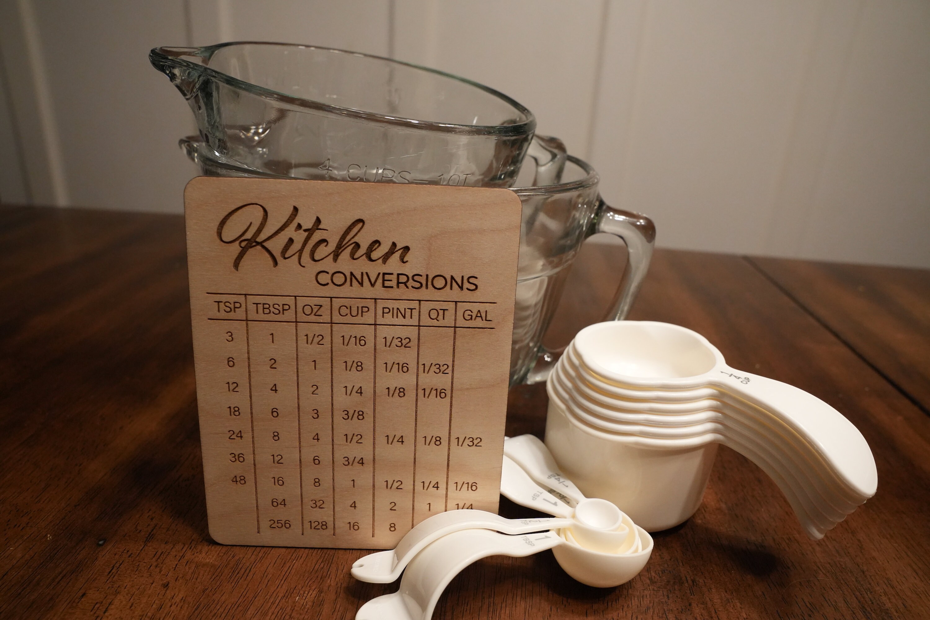 Wooden Laser Etched Kitchen Conversion Chart - Etsy