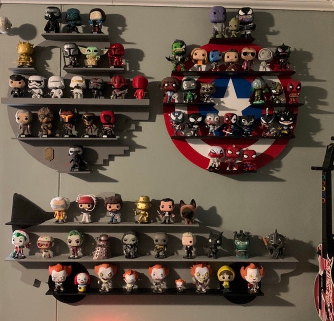 Captain America Shield Funko Pop Shelves | Etsy