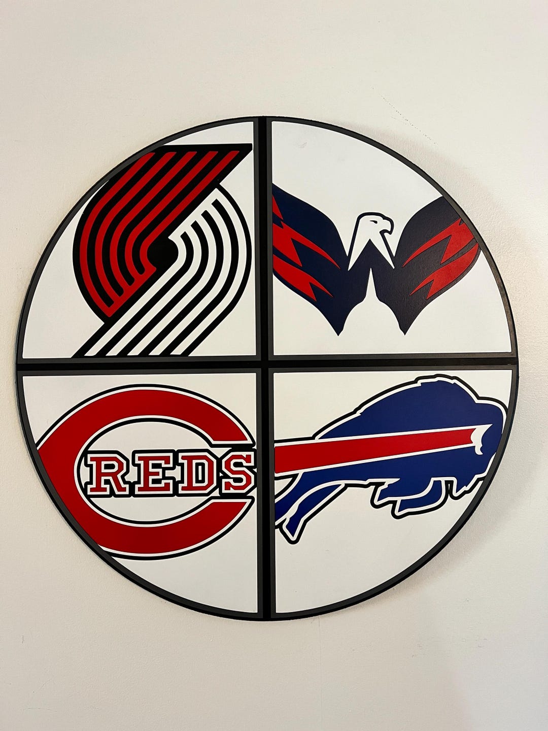 Handmade Sports Team Collage Sign: Man Cave Wall Art - Etsy