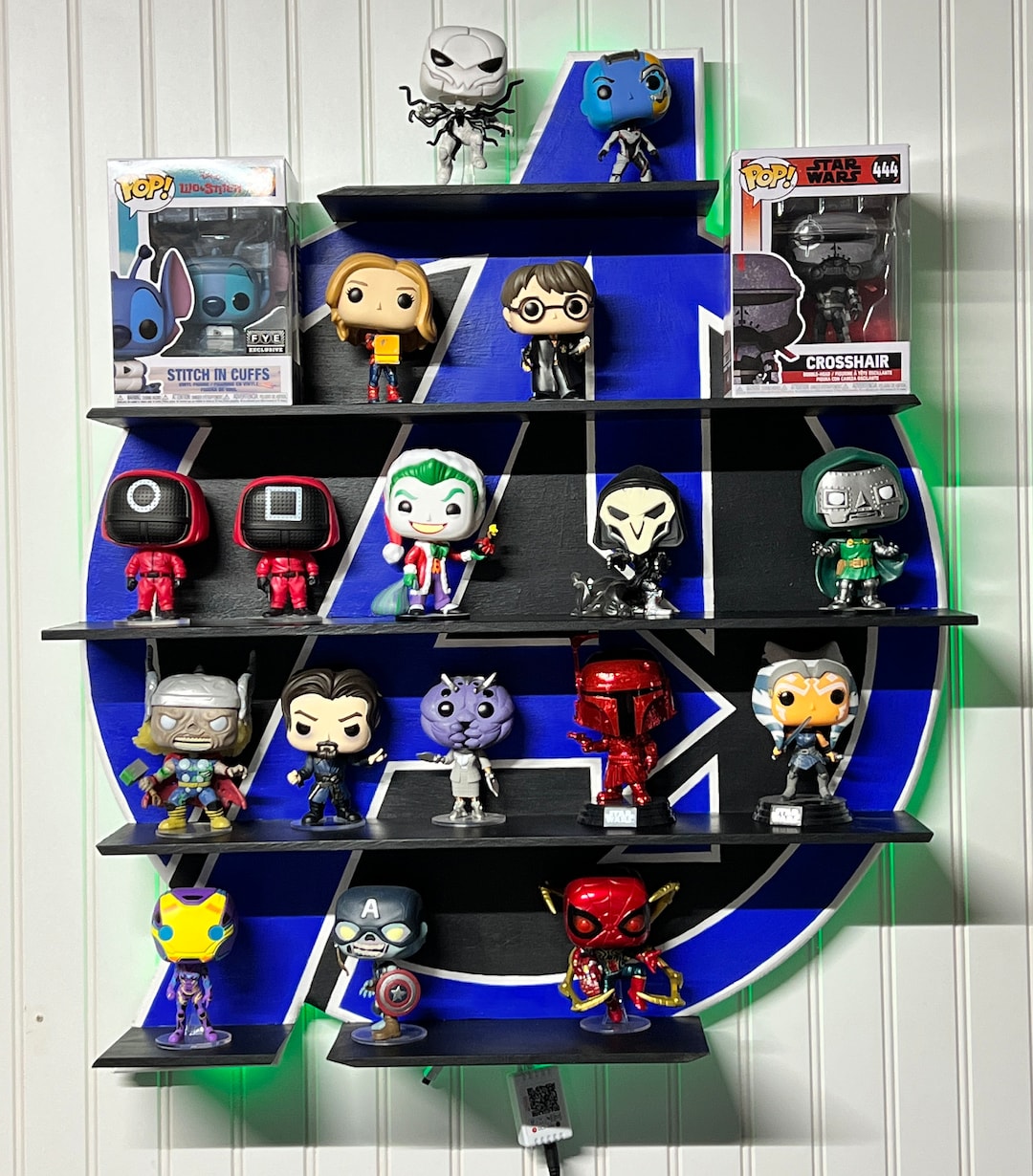 Avengers Funko Pop Shelves Marvel Display Avengers Display Collectibles ...