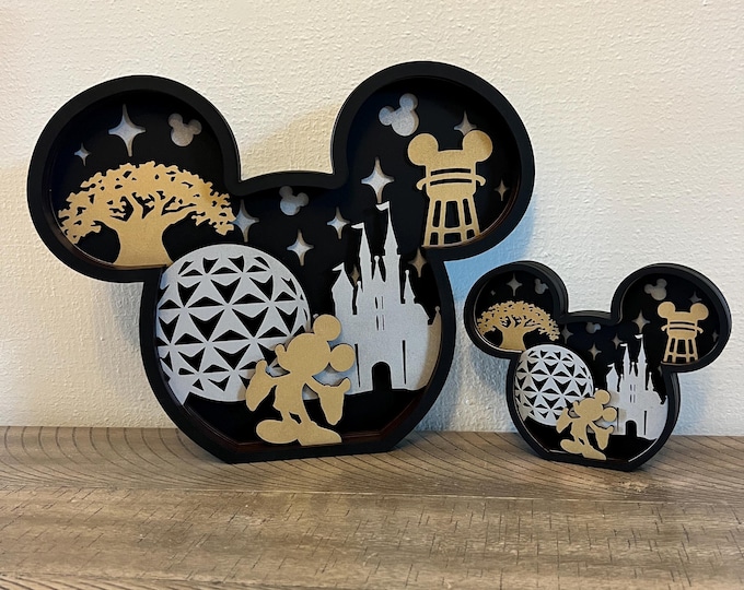 Disney Wood Sign, Disney Parks Sign, Mickey Wood Sign, Shelf Sitter ...