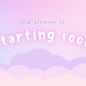 Pink Clouds Animated Twitch Screens Stream Starting Soon | Etsy