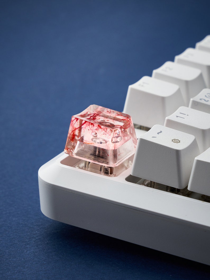 Artisan Keycap, Red Detailed Keycap , Keycap Handmade OEM Back Lit OEM ...