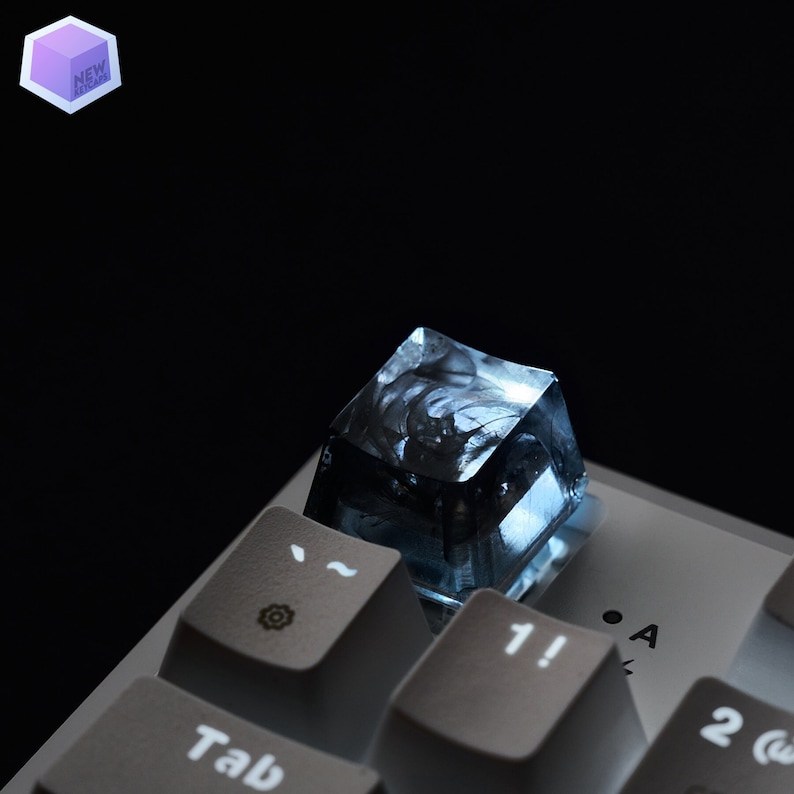 Artisan Keycap, Black Detailed Keycap , Keycap Handmade OEM Back Lit ...