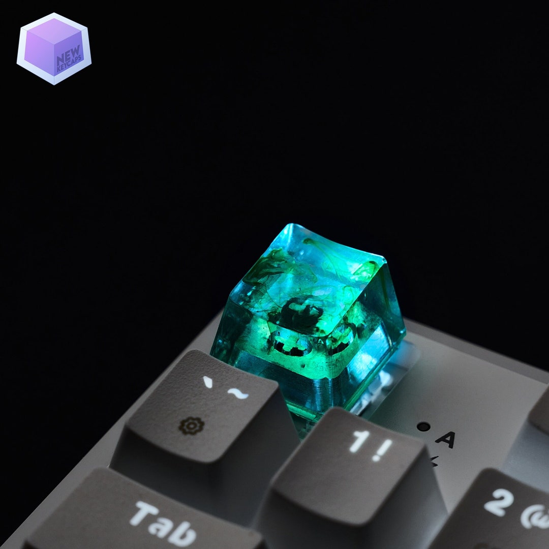 Artisan Keycap, Green Detailed Keycap , Keycap Handmade OEM Back Lit ...
