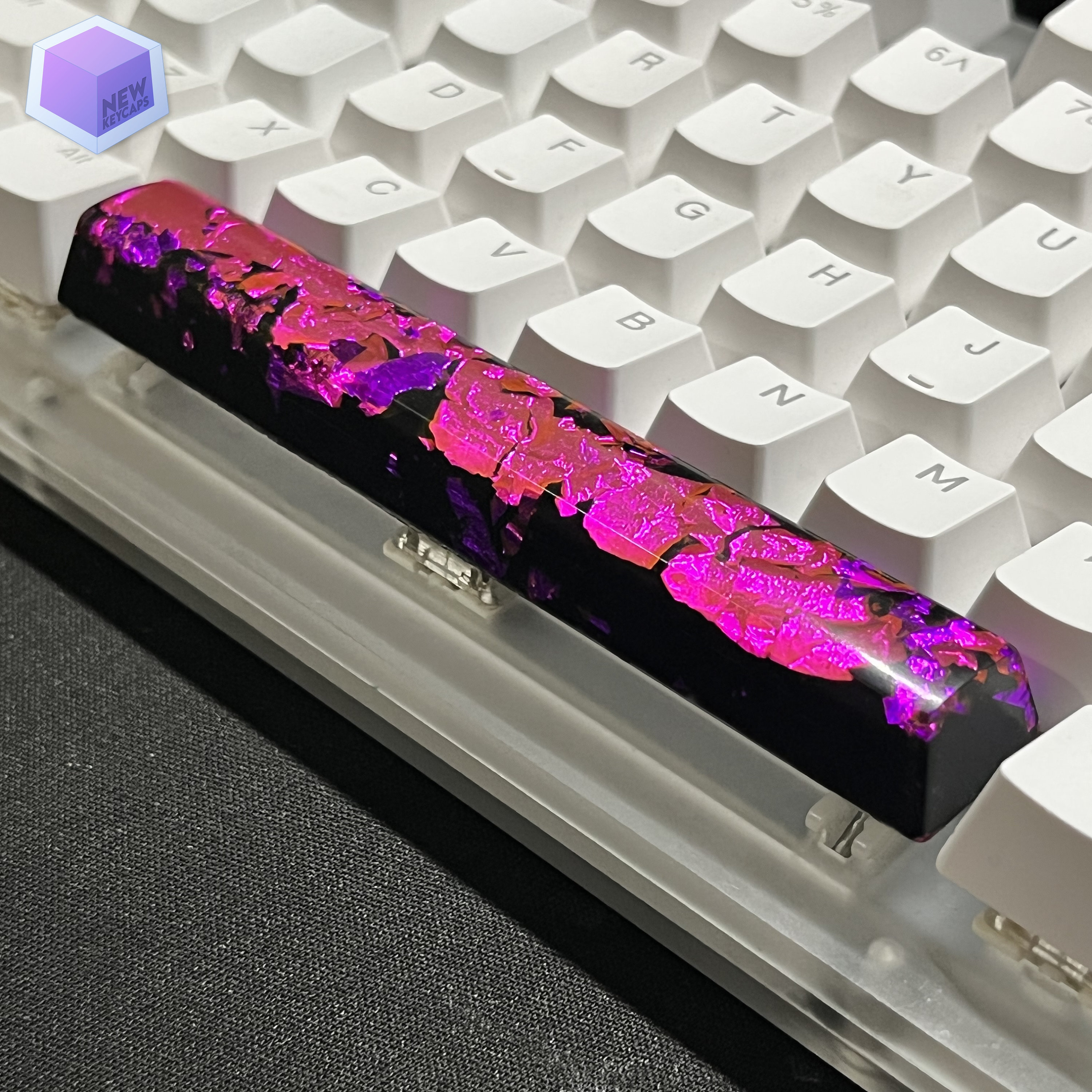 Black and Purple Spacebar Keycap, Space Bar Keycap, Black and Purple ...