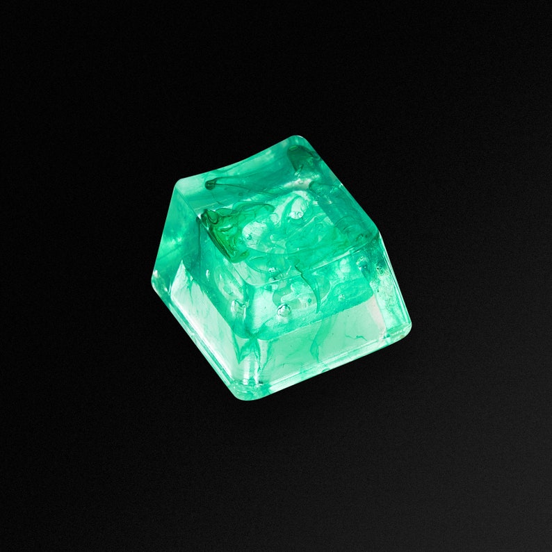 Artisan Keycap, Green Detailed Keycap , Keycap Handmade OEM Back Lit ...