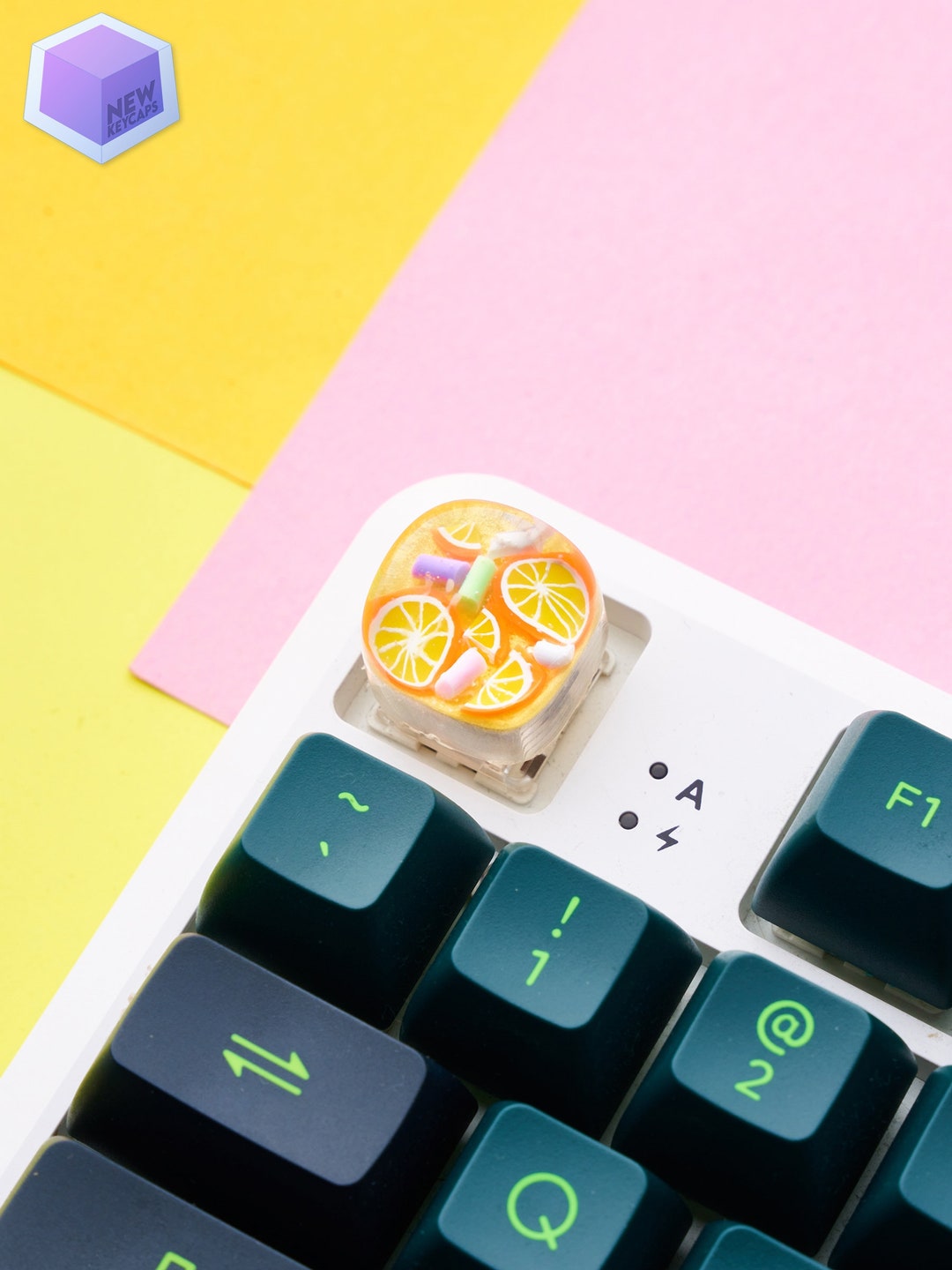 DOM Artisan Keycap Orange Fruit Keycap Handmade Back Lit DOM Profil für ...
