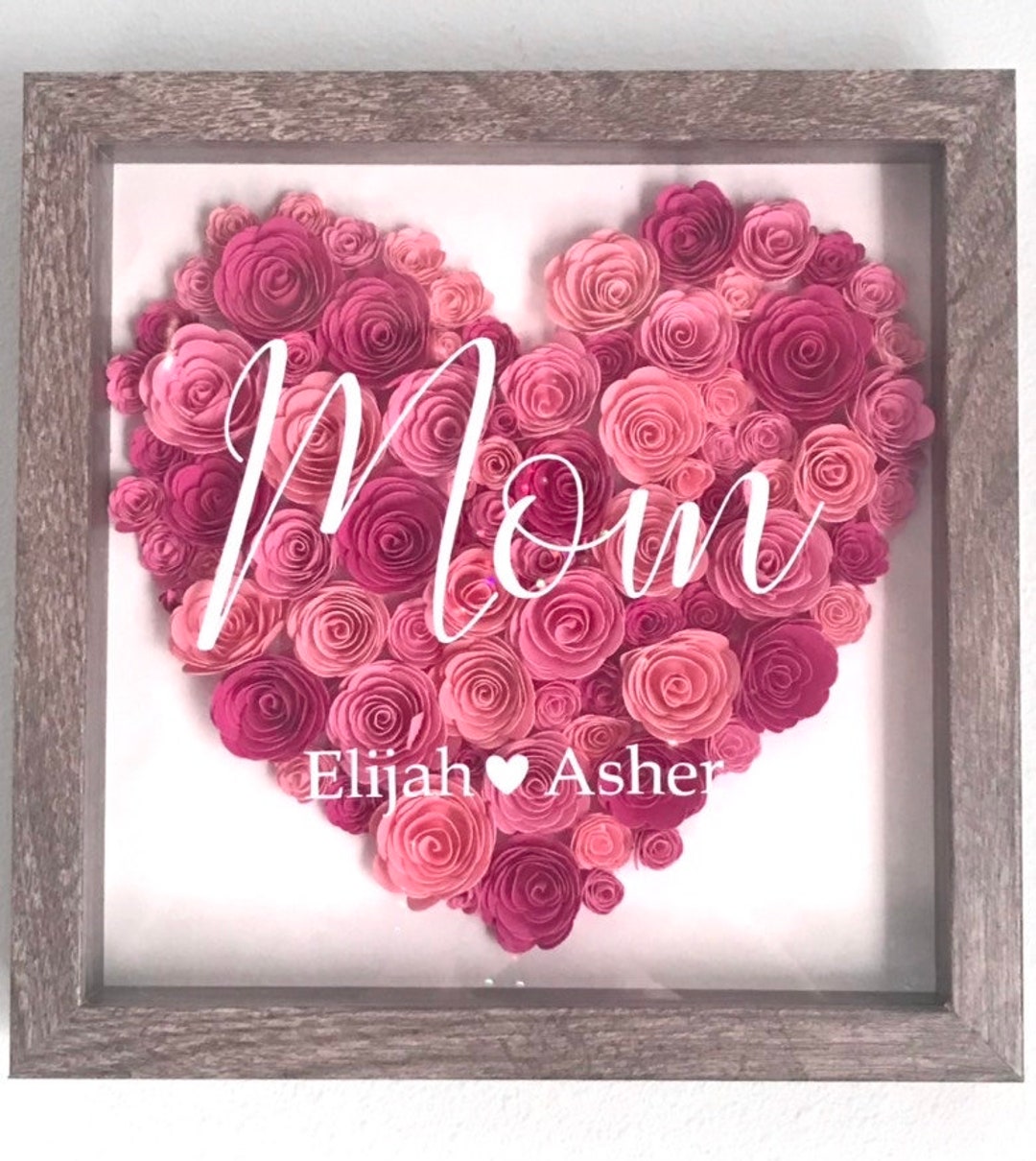 Mom Flower Shadow Box - Etsy