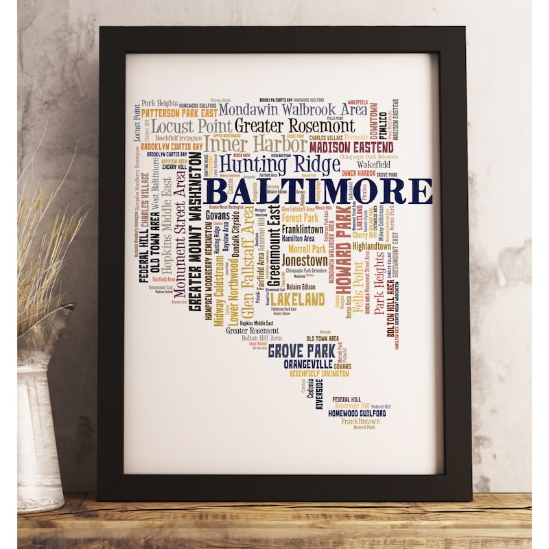 Baltimore Typography - Etsy